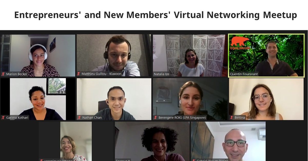 Entrepreneurs' and New Members' Virtual Networking Meetup - Sept 2021 ...