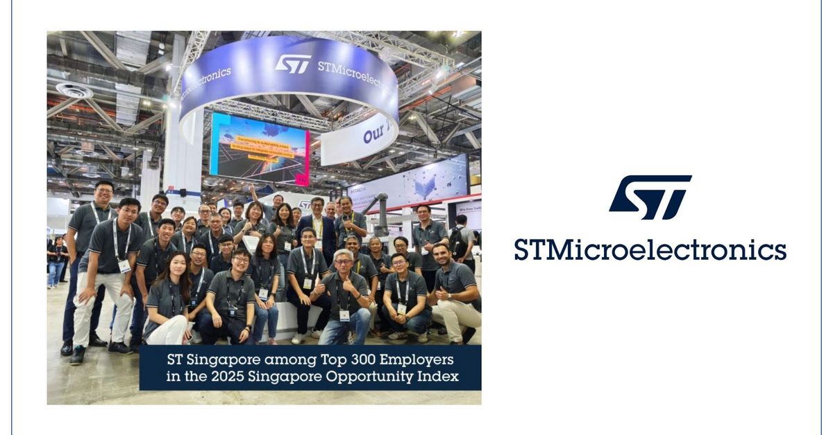 STMicroelectronics Singapore recognized among Singapore’s Top 300 ...